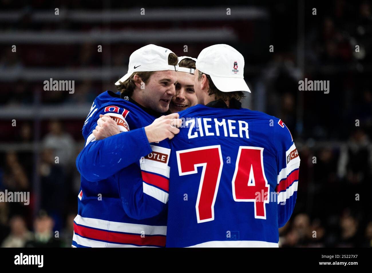 Cole Eiserman and Brodie Ziemer of, USA. , . celebrate after the 2025 ...