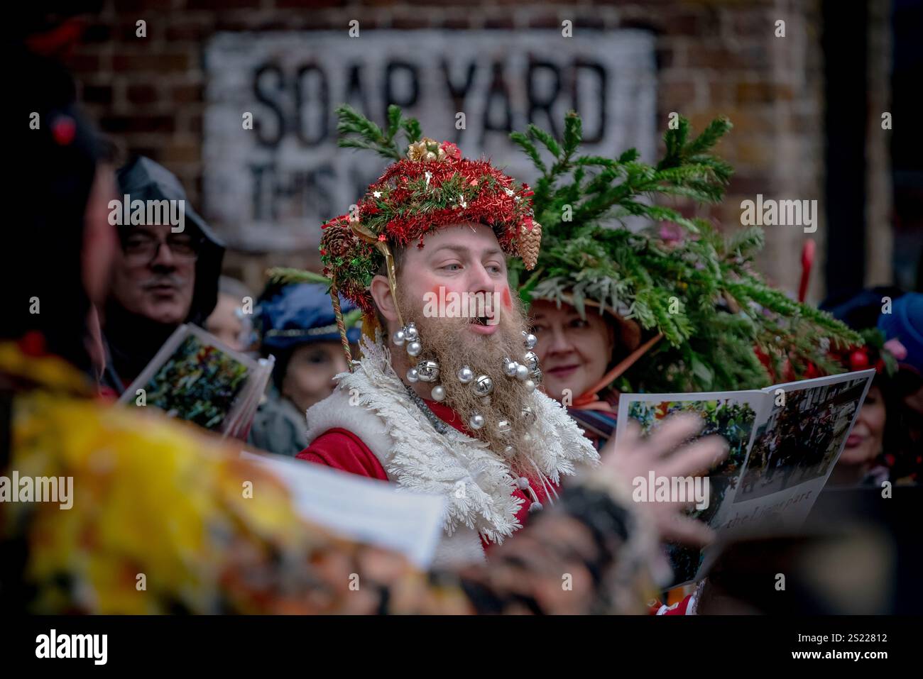 London, UK. 5th January 2025. Mummers from The Lions Part perform in ...