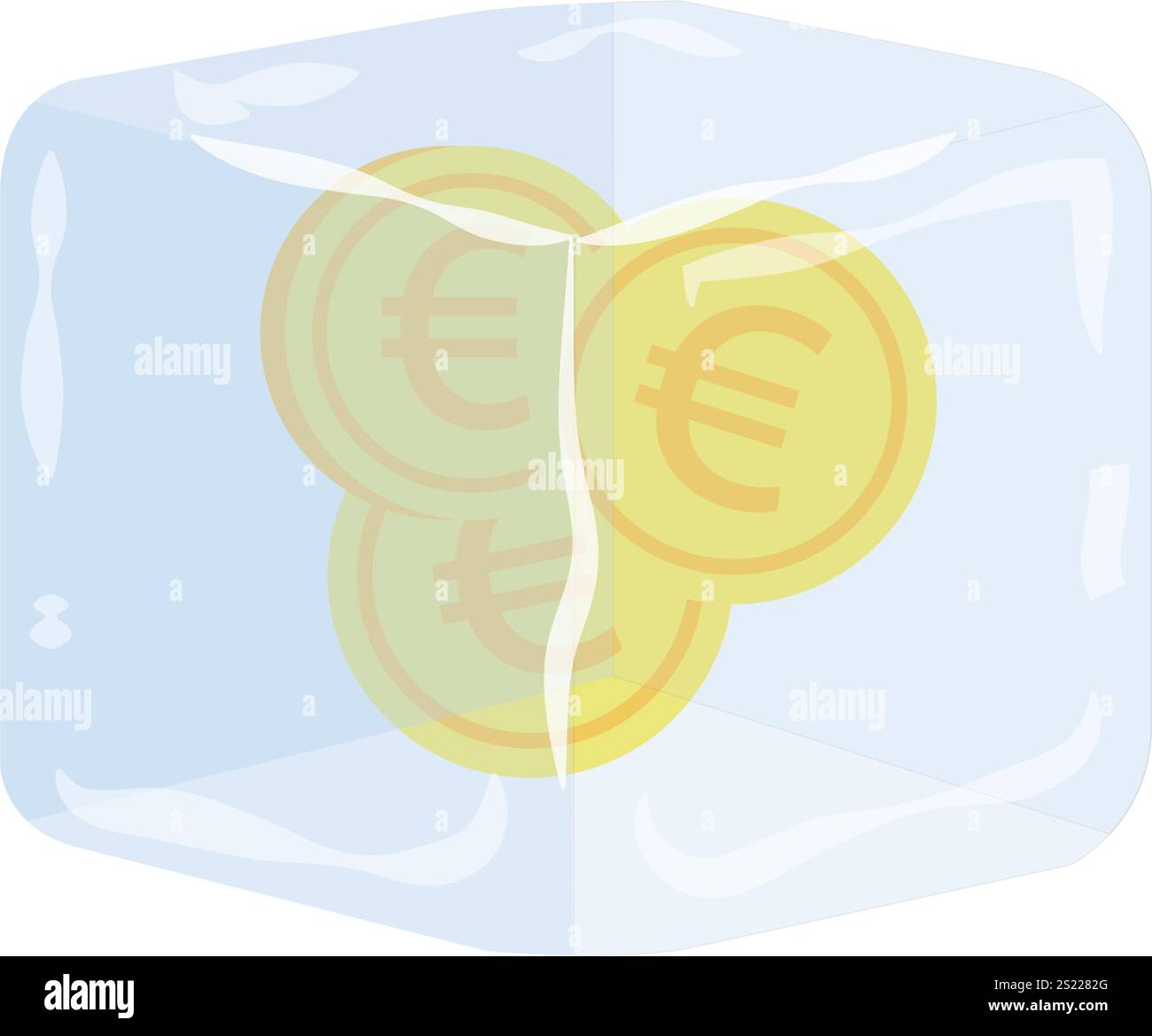 Ice cube dollar bill Stock Vector Images - Alamy