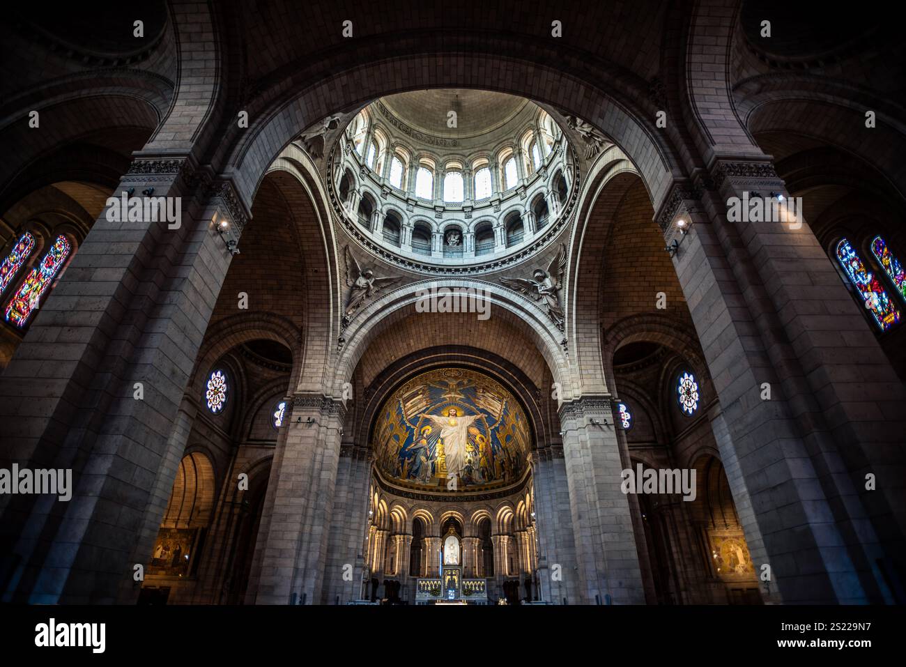 Majestic Interior of Sacré-Coeur Basilica - Paris, France Stock Photo ...