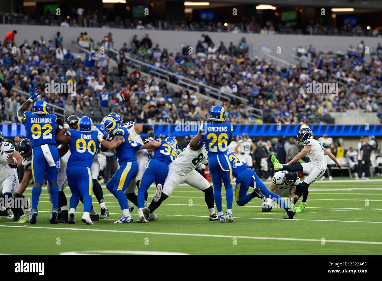 Seattle Seahawks place kicker Jason Myers (5) kicks for a field goal ...