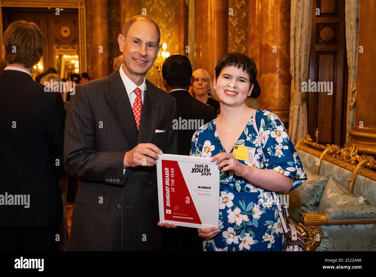 The Duke of Edinburgh with Rosa Ross, Boundary Breaker of the Year ...