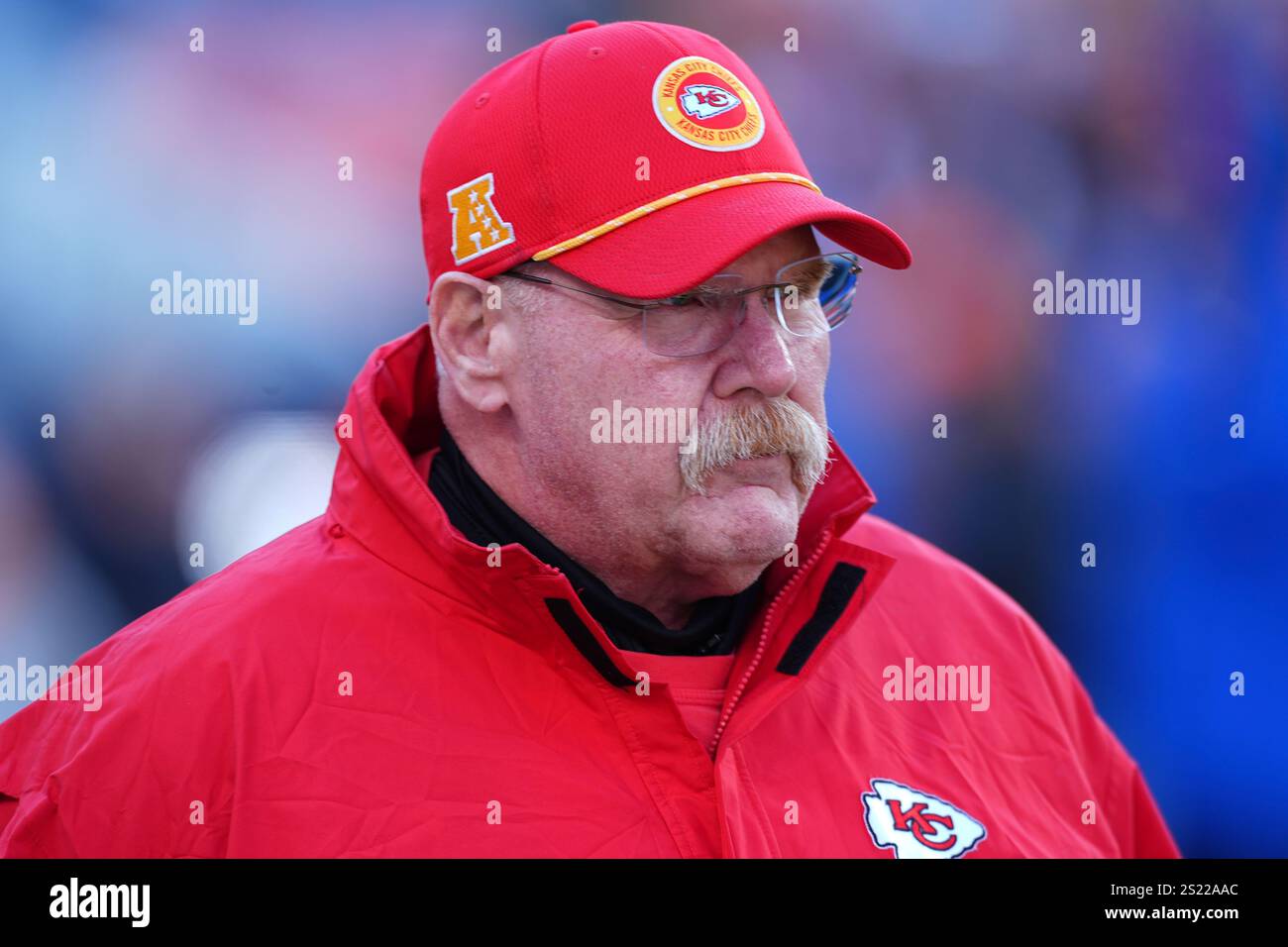 Kansas City Chiefs head coach Andy Reid before an NFL football game ...