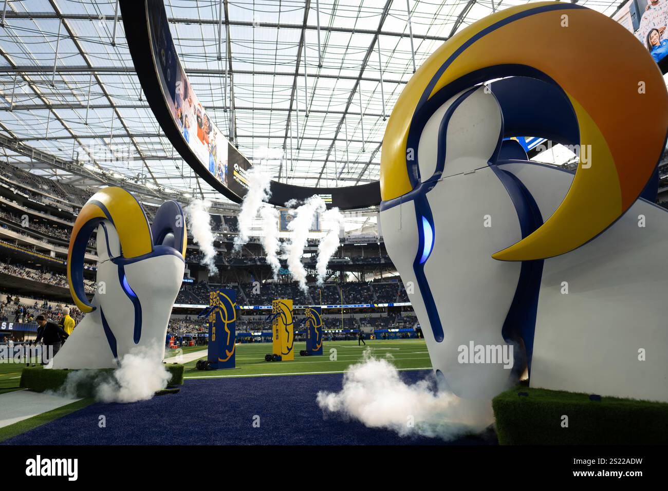 General interior view of SoFi Stadium, the home of Los Angeles Rams ...