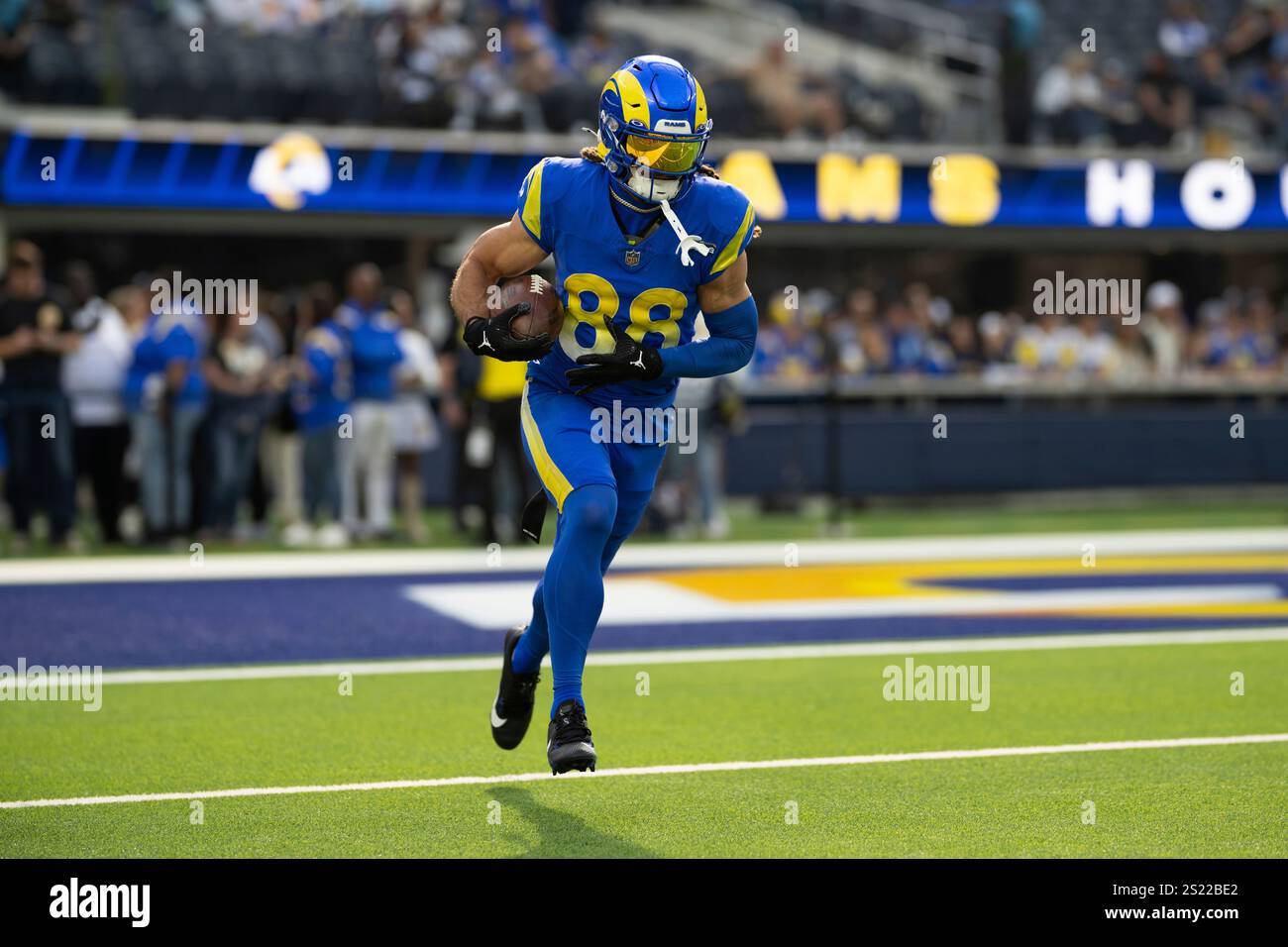 Los Angeles Rams wide receiver Jordan Whittington (88) runs with the ...