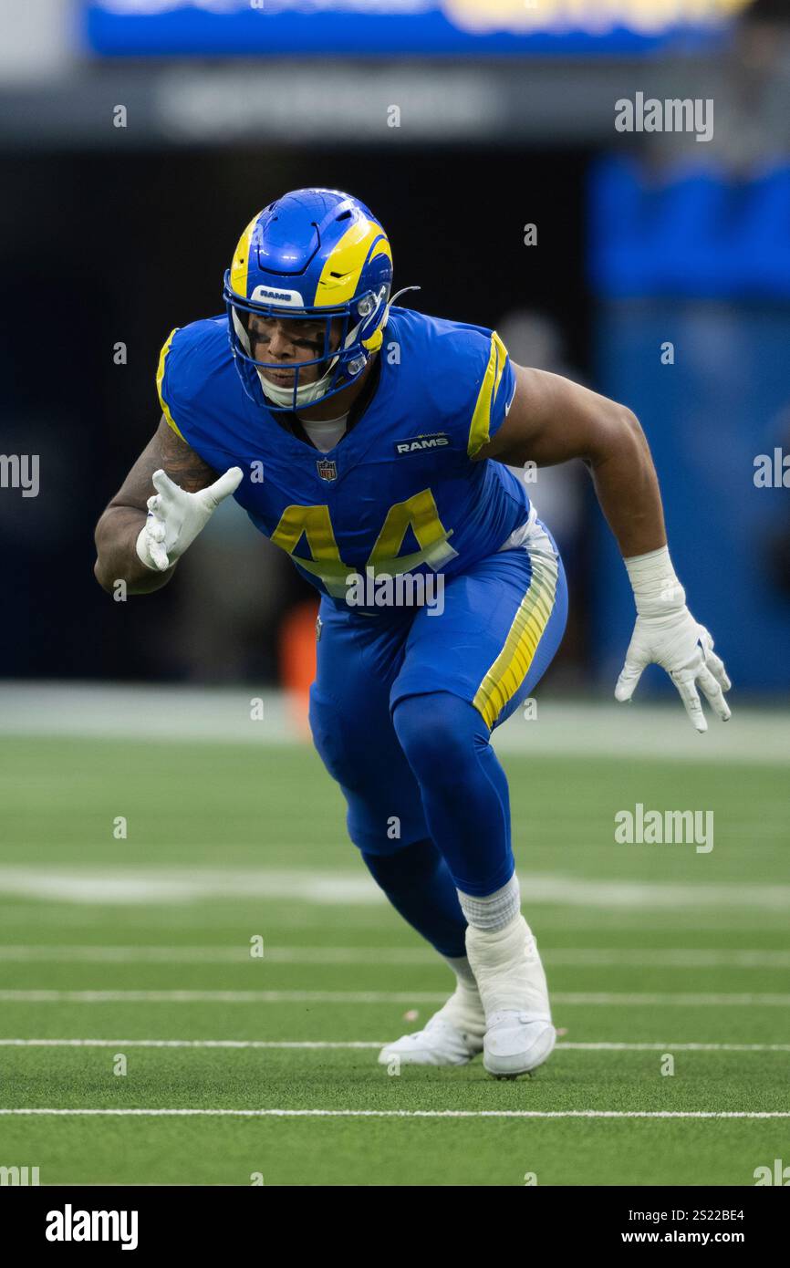 Los Angeles Rams linebacker Brennan Jackson (44) runs during an NFL ...