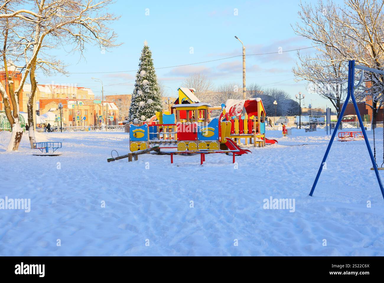 A Colorful Playground in a Magical Winter Wonderland that Captivates ...