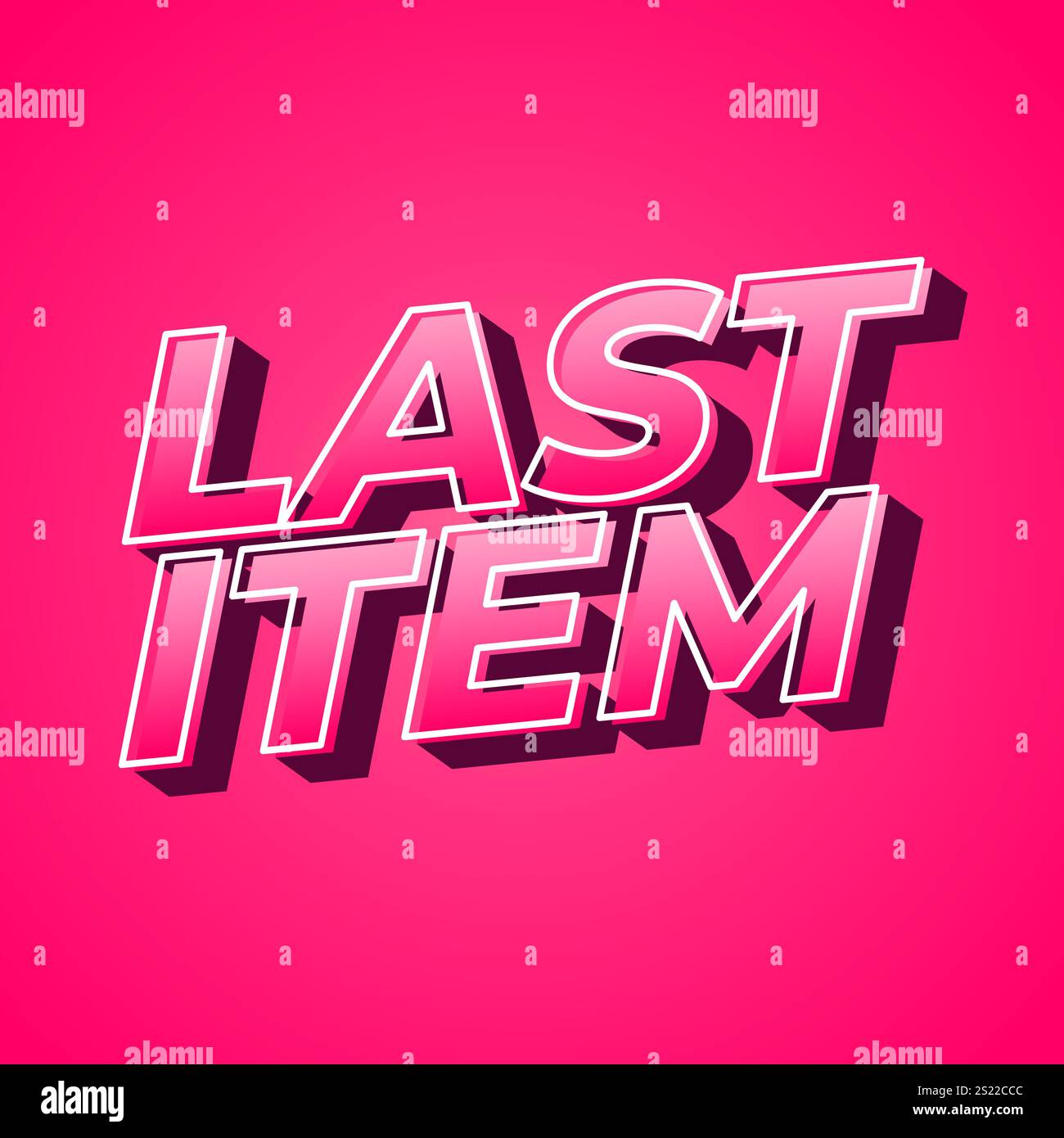 Last item. Text effect design in bold font with bold colors for digital ...
