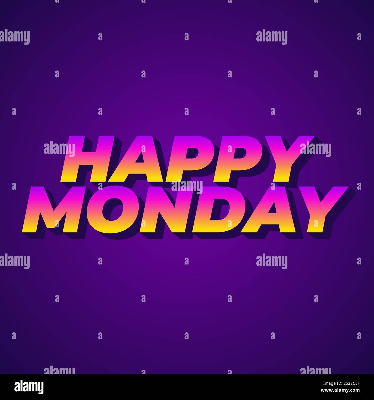 Happy monday text effect design with super bold fonts good for social ...