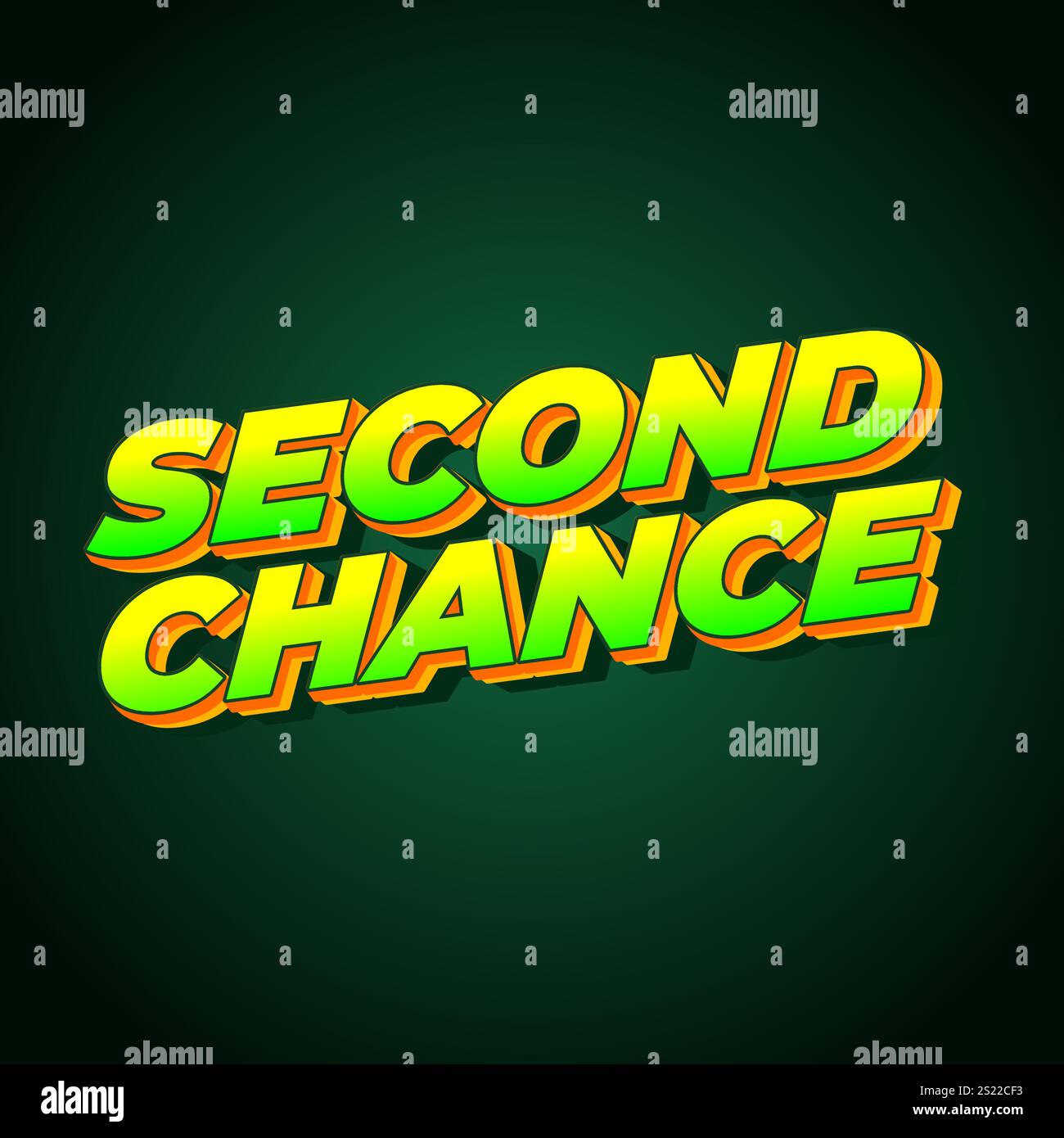 Second chance text effect design for social media ads in square size ...