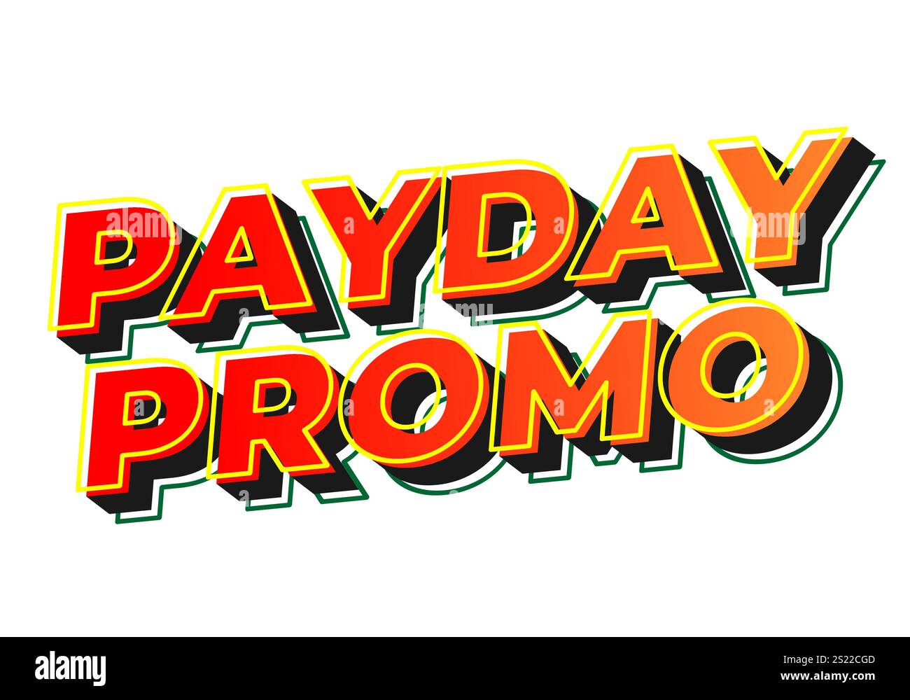 Promo day, text effect design in 3 dimensions style with modern colors ...