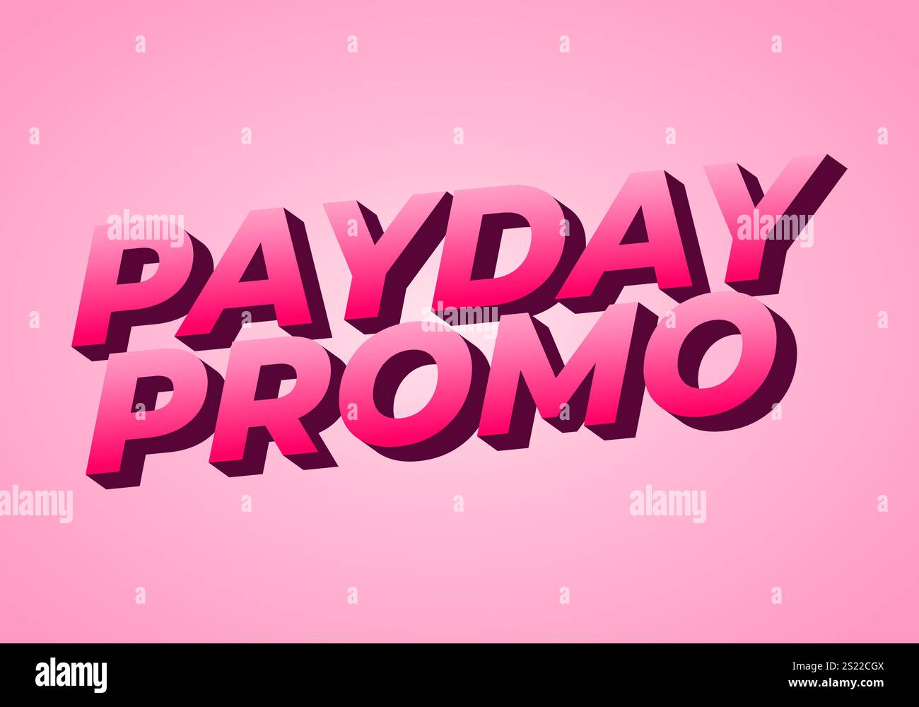 Promo day, text effect design in 3 dimensions style with modern colors ...