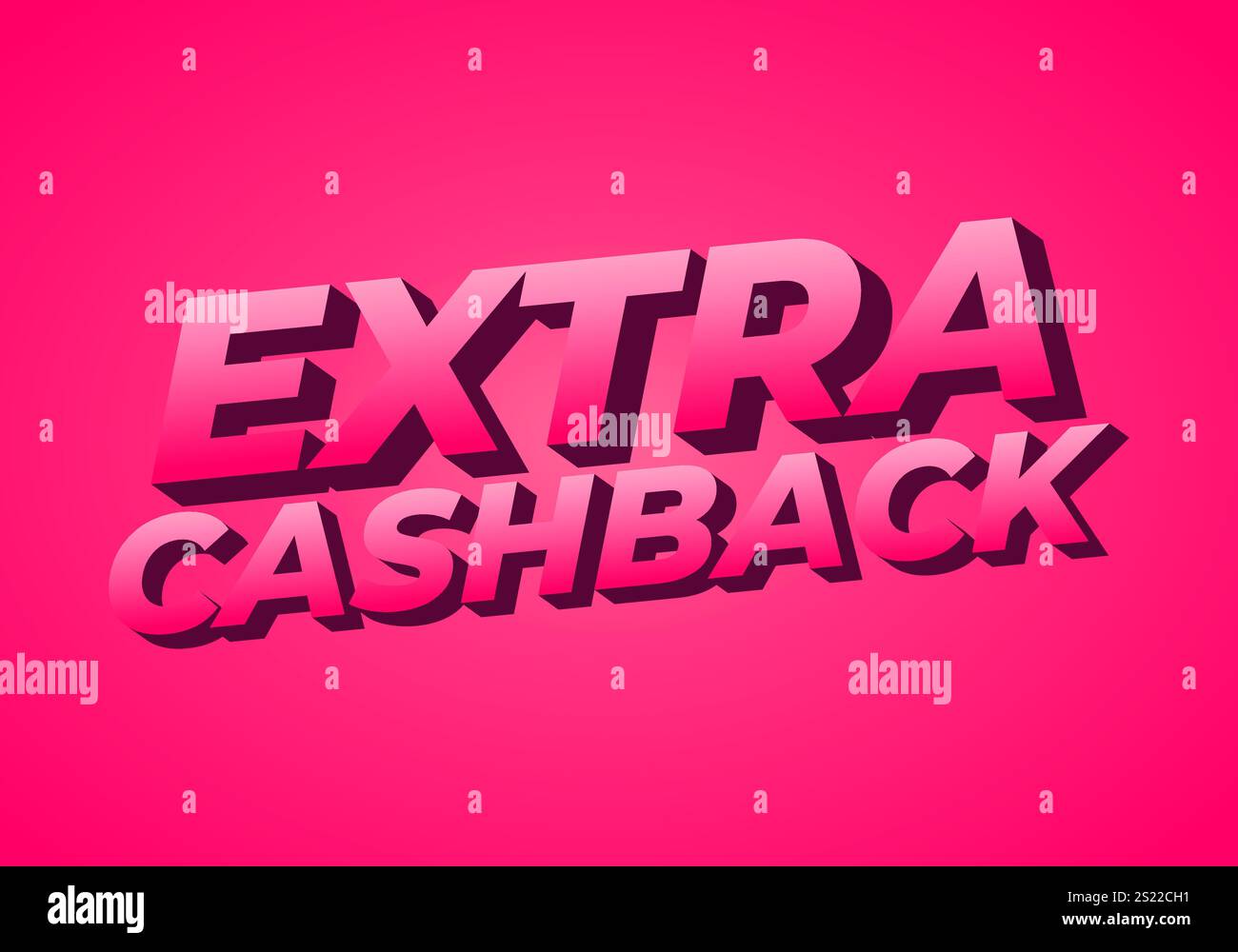 Extra cash back. text effect design with extra bold font for social ...