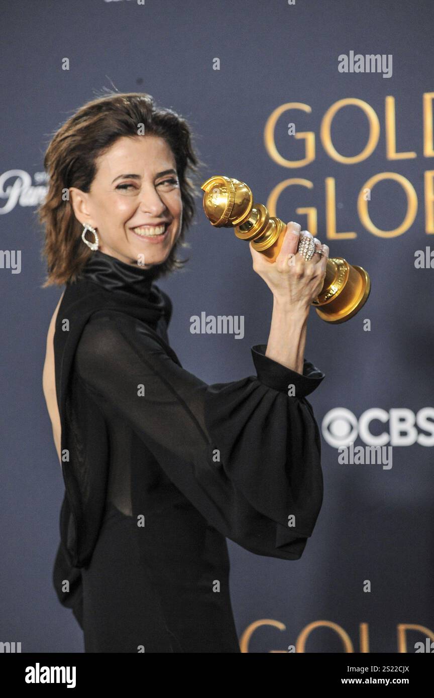 Ca. 05th Jan, 2025. Fernanda Torres in the press room for 82nd Golden ...