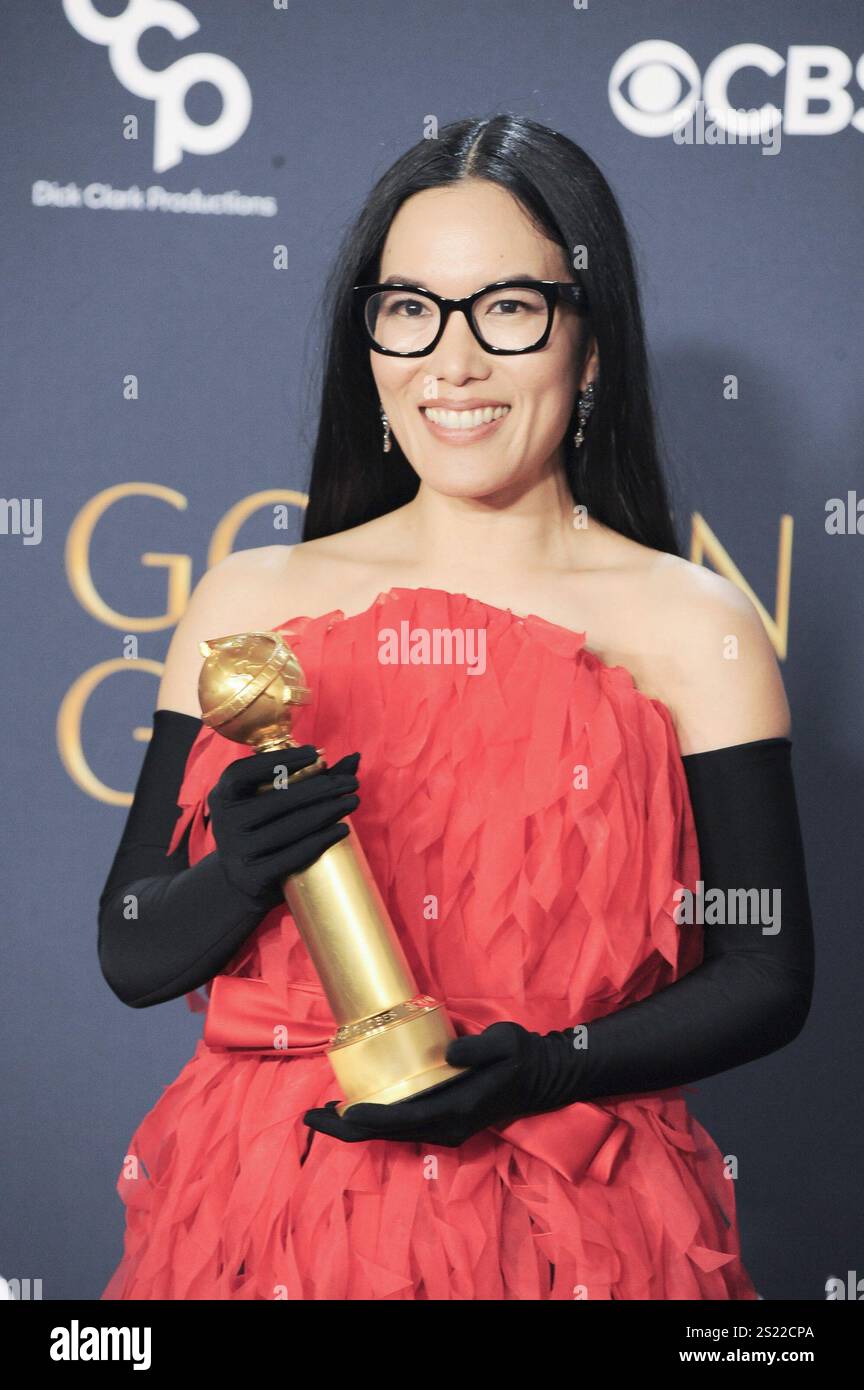 Ca. 05th Jan, 2025. Ali Wong in the press room for 82nd Golden Globe Awards - Press Room ...
