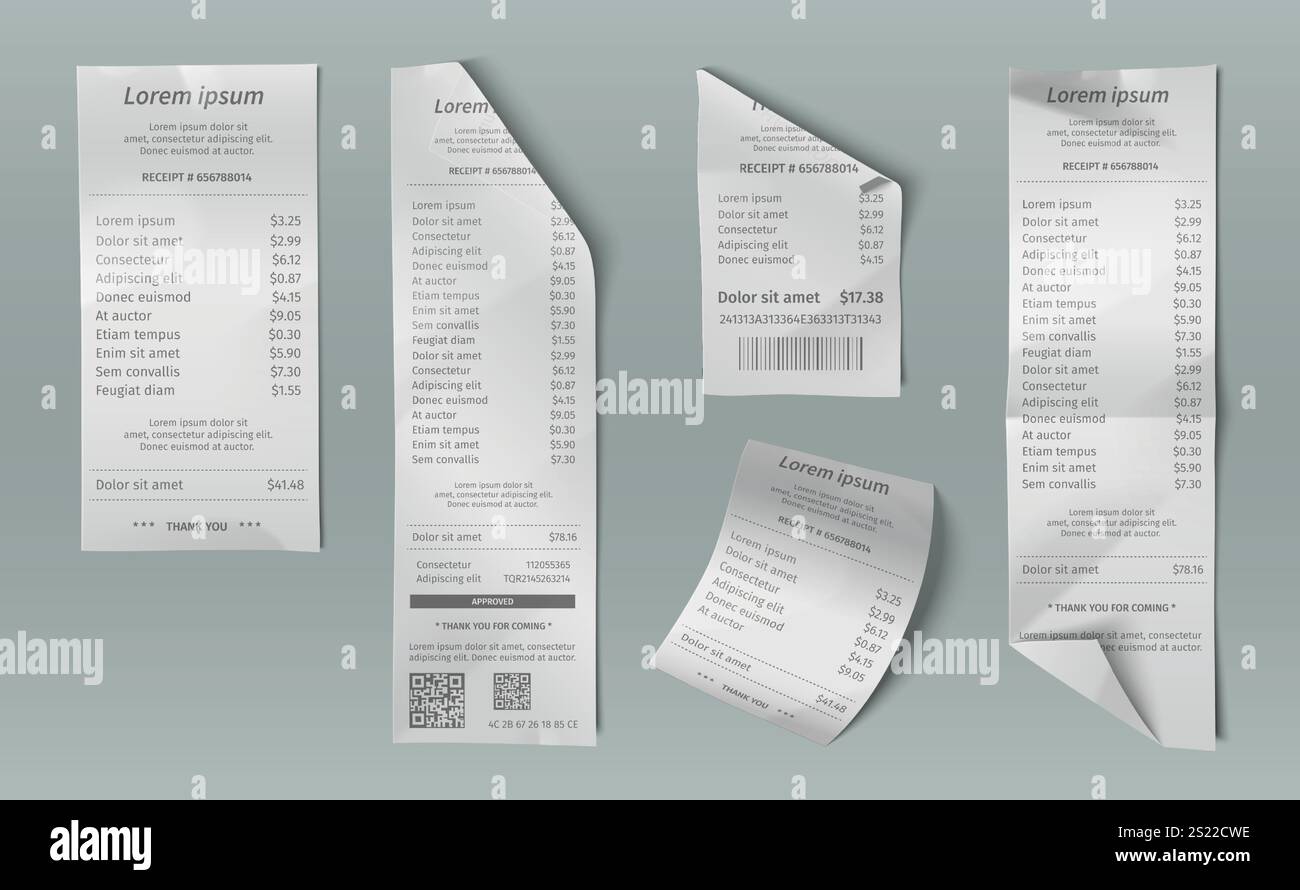 Payment terminal pos roll Stock Vector Images - Alamy