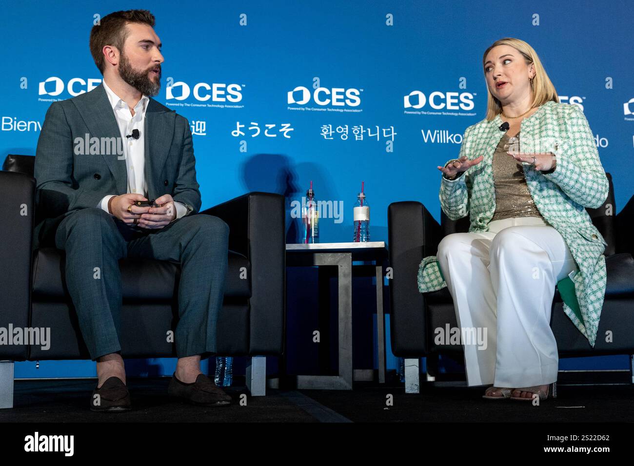 Las Vegas, USA. 05th Jan, 2025. Brian Comiskey (L), and Melissa ...