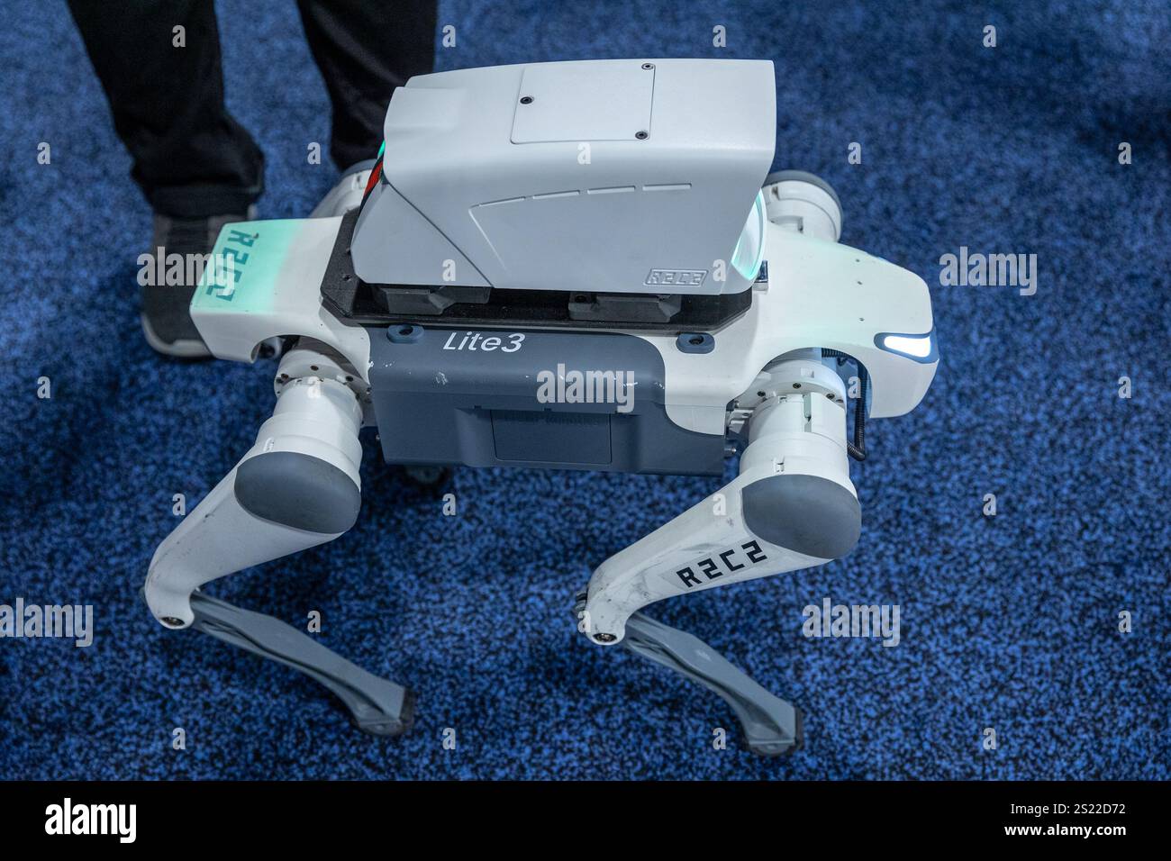 An autonomous robot, by R2C2, presented during CES Unveiled, where ...