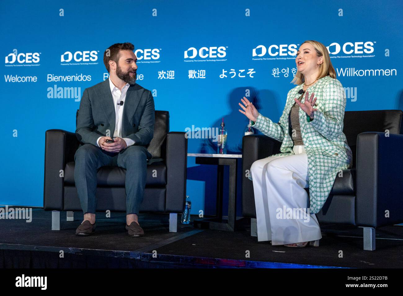 Las Vegas, USA. 05th Jan, 2025. Brian Comiskey (L), and Melissa ...