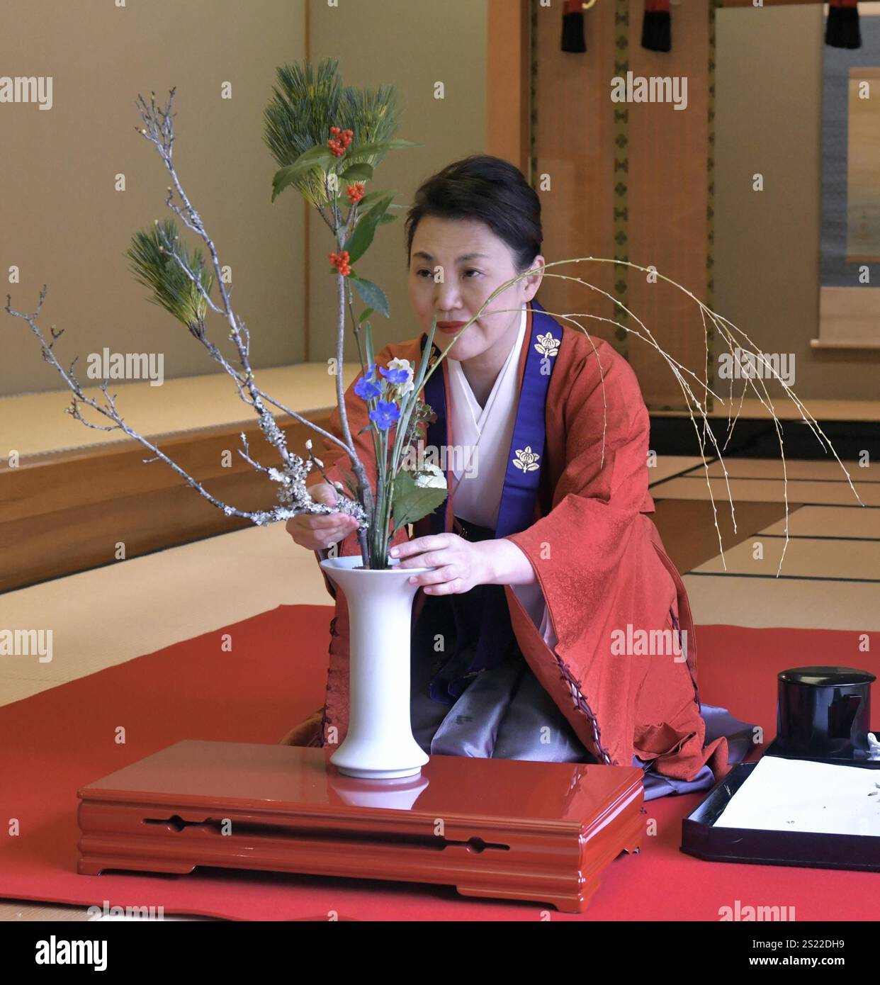 Ikenobo Senko, headmaster-designate of the Ikenobo school of Japanese ...