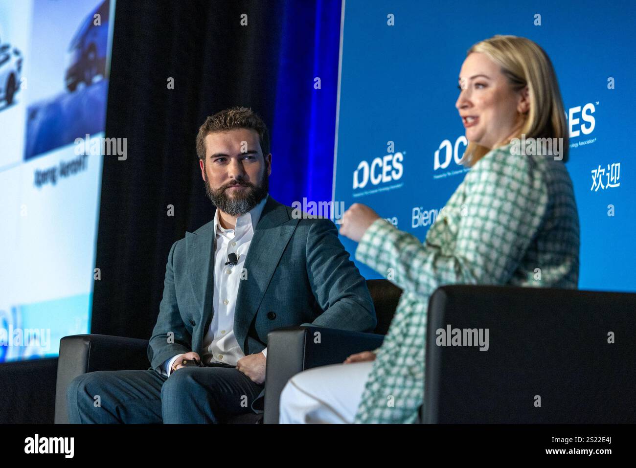 Las Vegas, USA. 05th Jan, 2025. Brian Comiskey (L), and Melissa ...