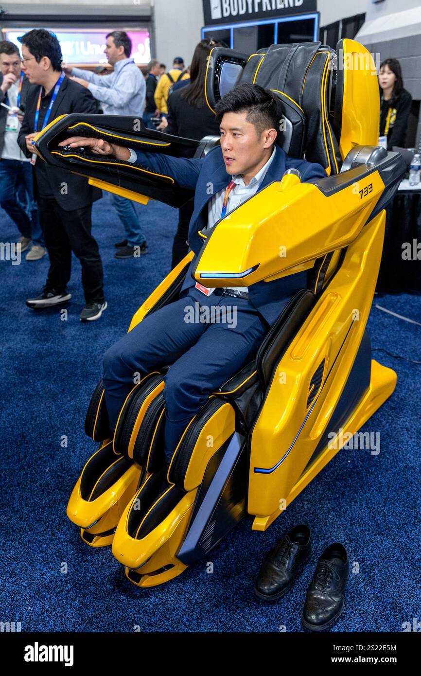 Las Vegas, USA. 05th Jan, 2025. A high-tech massage chair, by ...