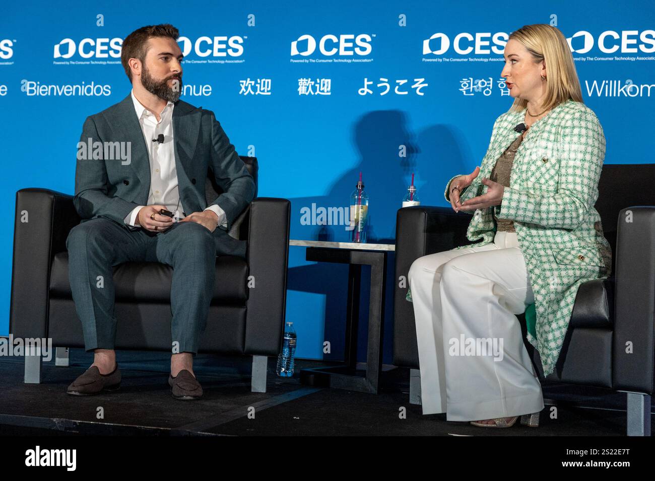Las Vegas, USA. 05th Jan, 2025. Brian Comiskey (L), and Melissa ...