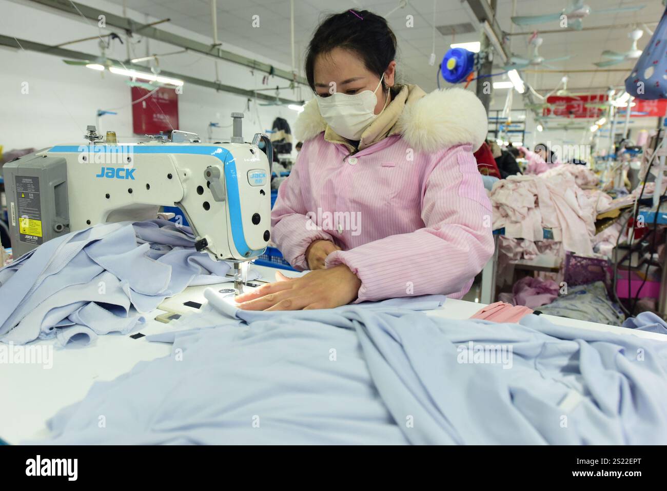 LIANYUNGANG, CHINA - JANUARY 6, 2025 - Workers of Yurong Garment Co ...