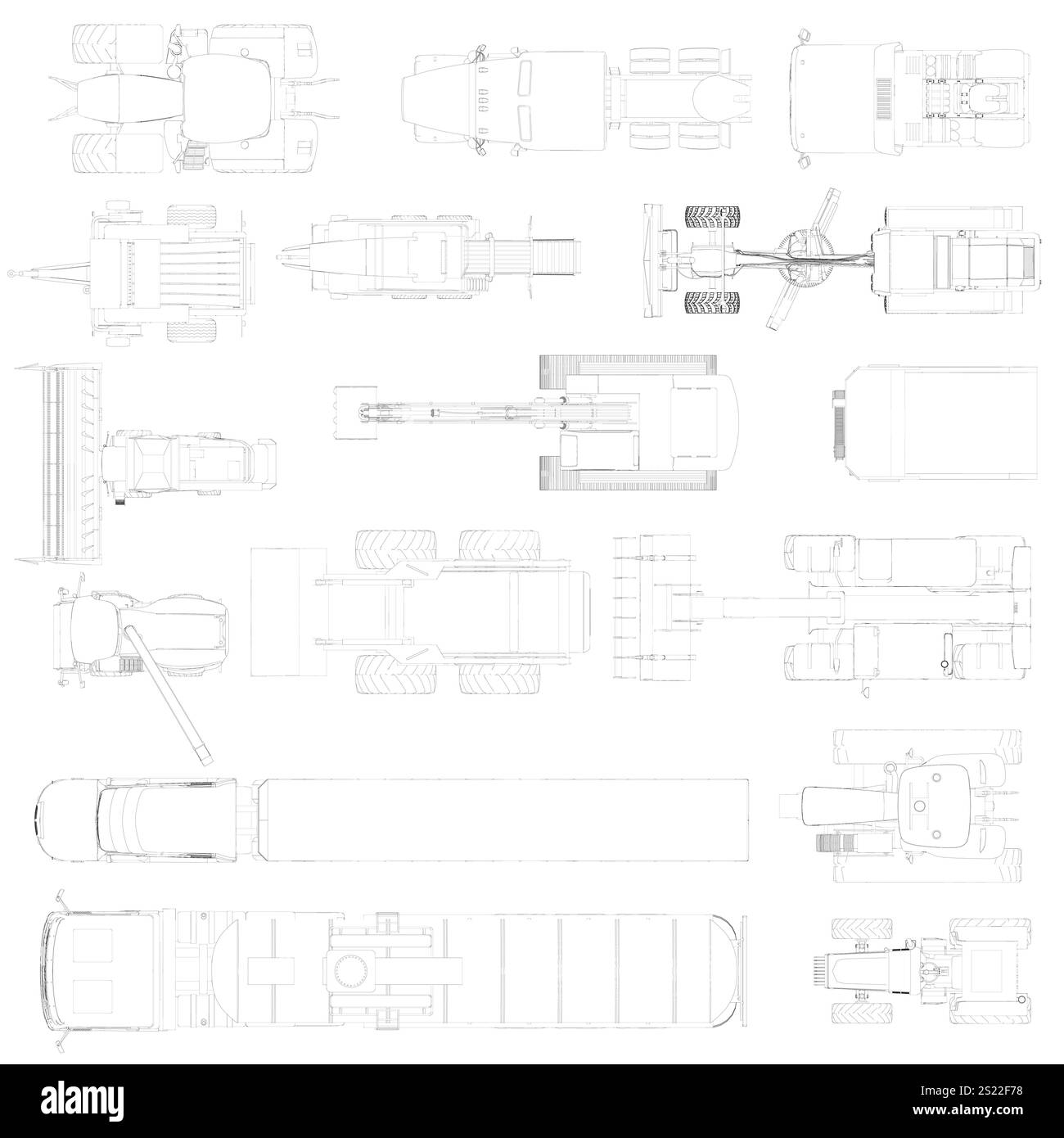 Excavator buildings Black and White Stock Photos & Images - Alamy