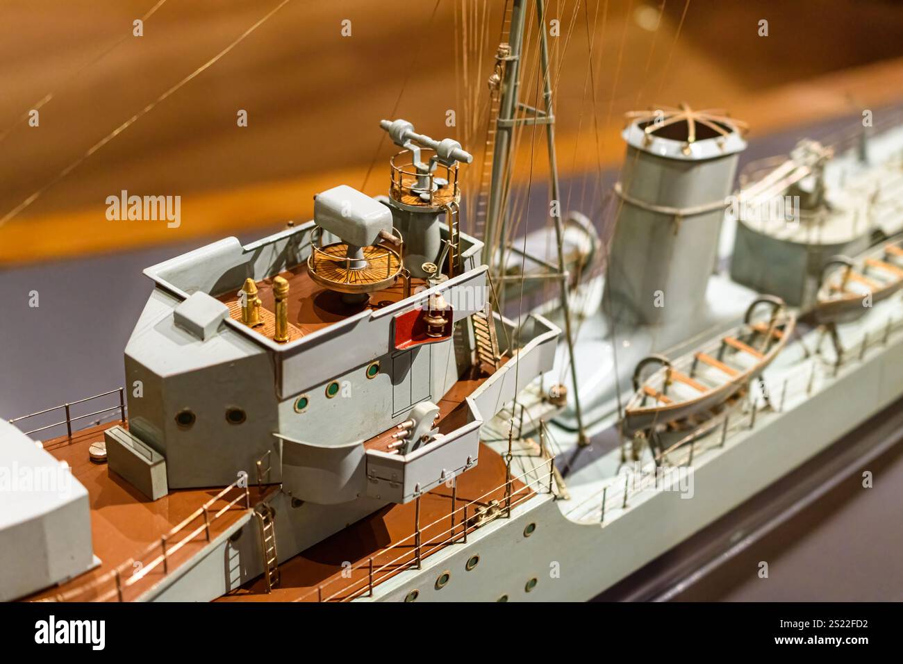 Part of the model of a proposed British Destroyer Ship, featuring a ...