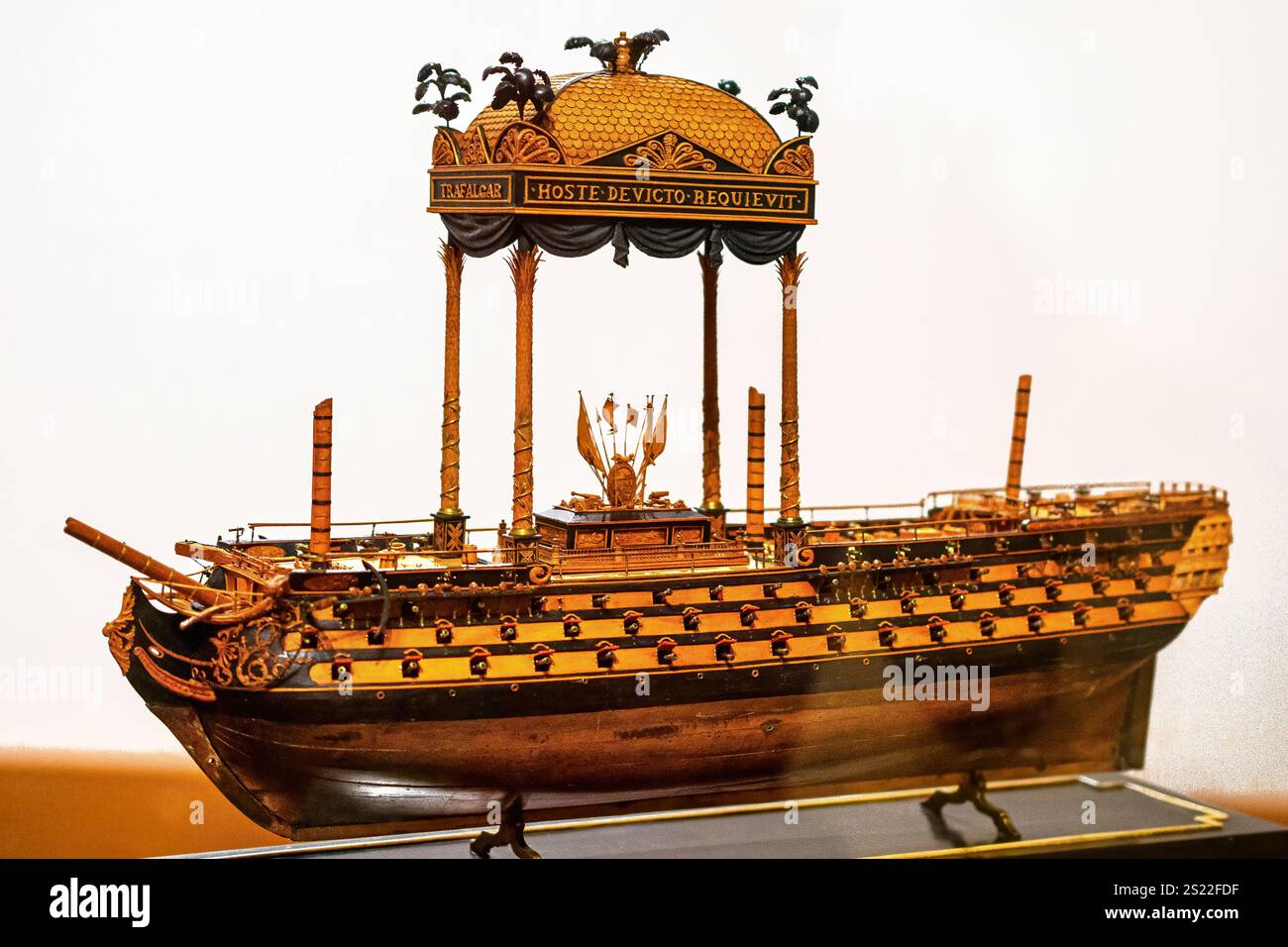 Model of the British three-deck warship, Victory. It was used as a ...