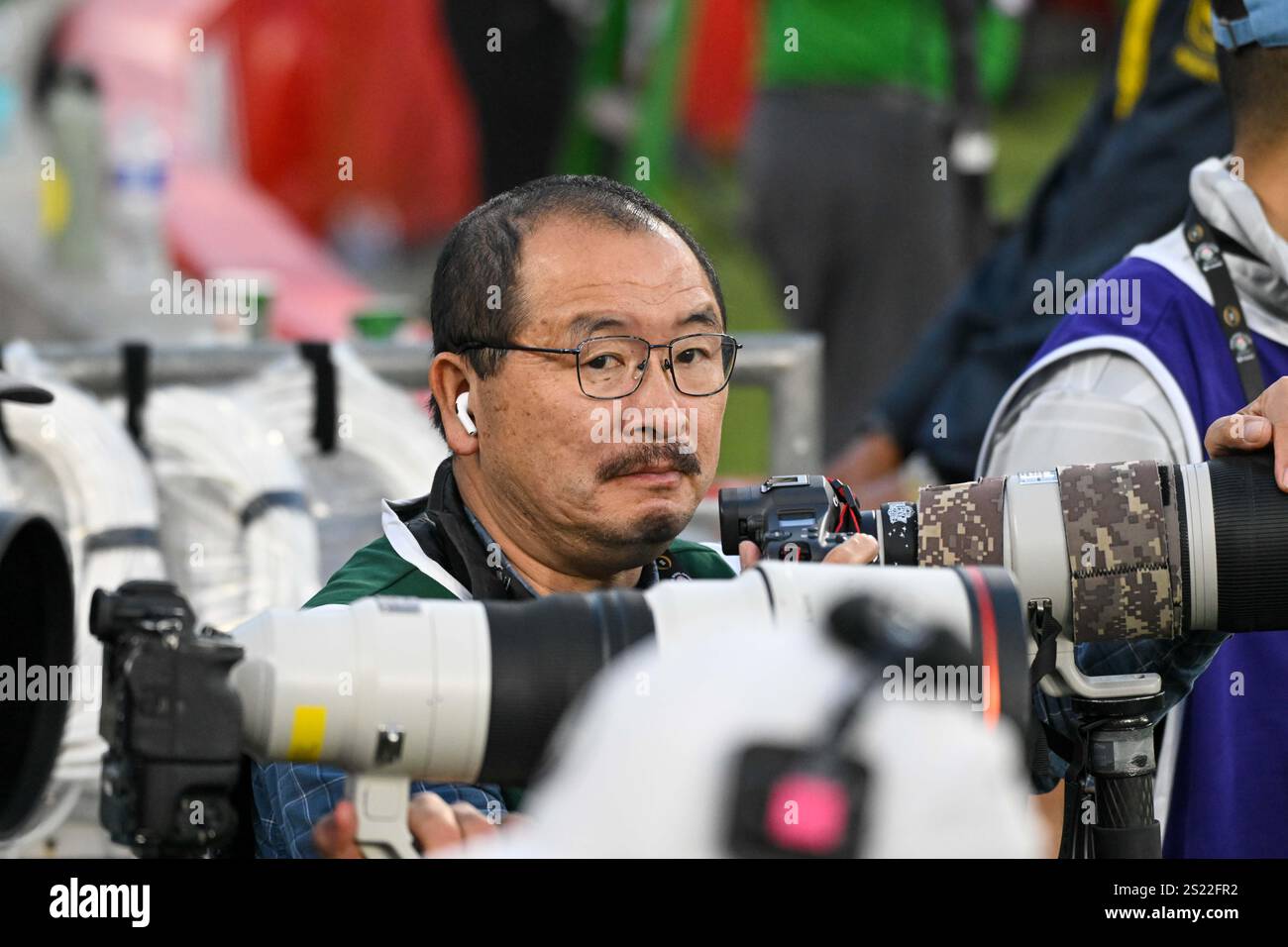 Ringo Chiu a.k.a. The Machine works during the Rose Bowl game ...