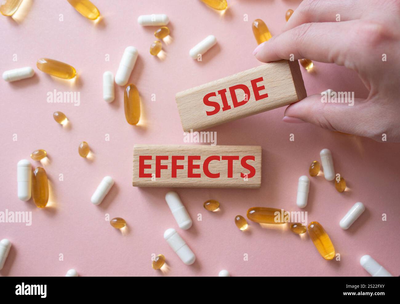 Side Effects symbol. Wooden blocks with words Side Effects. Beautiful ...