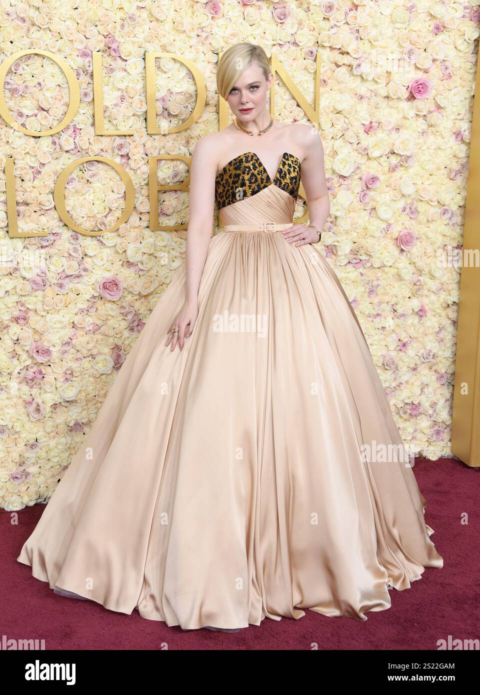 Elle Fanning arriving to the 82nd Annual Golden Globe Awards at the ...