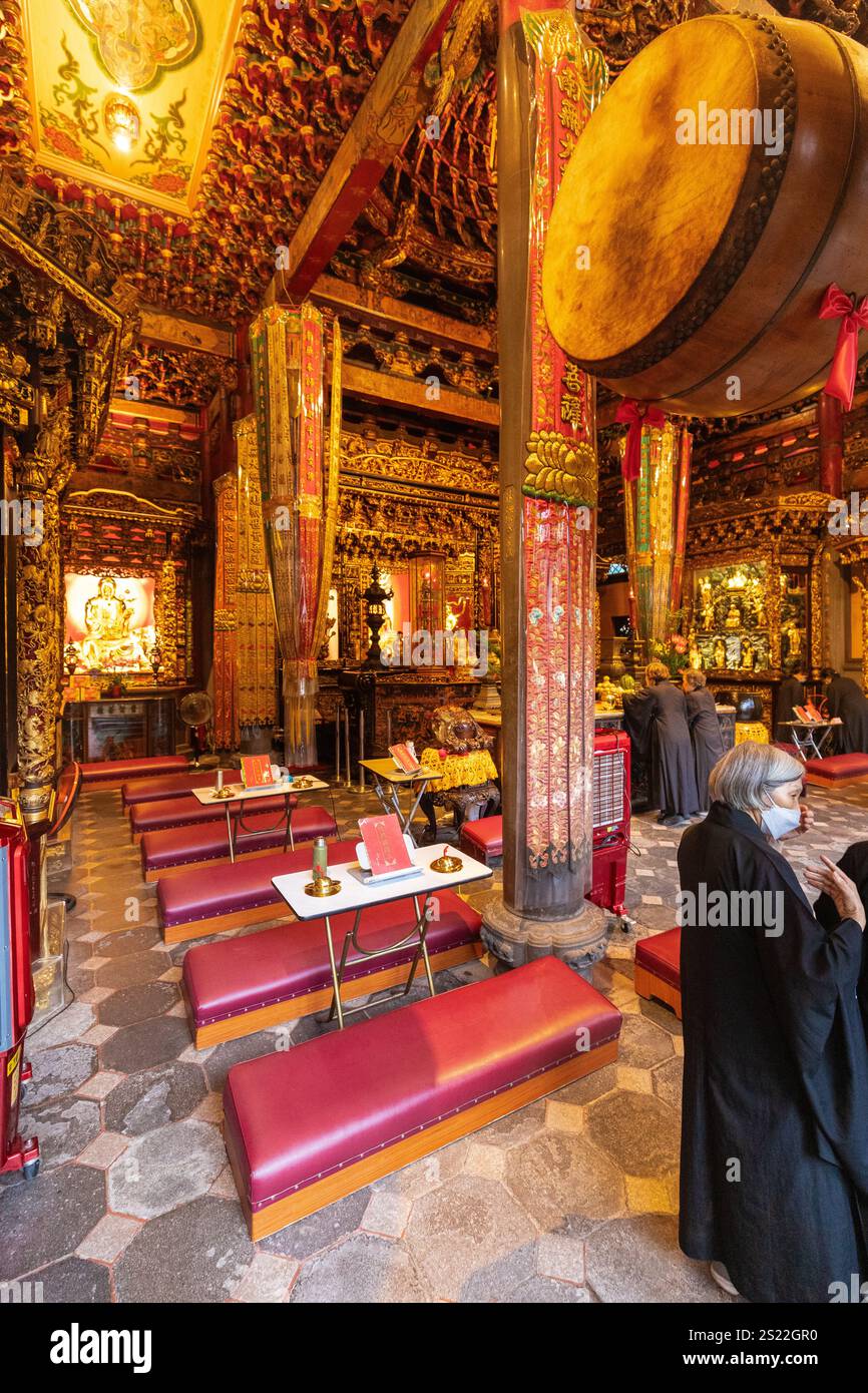 South facing Lungshan Temple is a famous temple in Taiwan and it is for ...