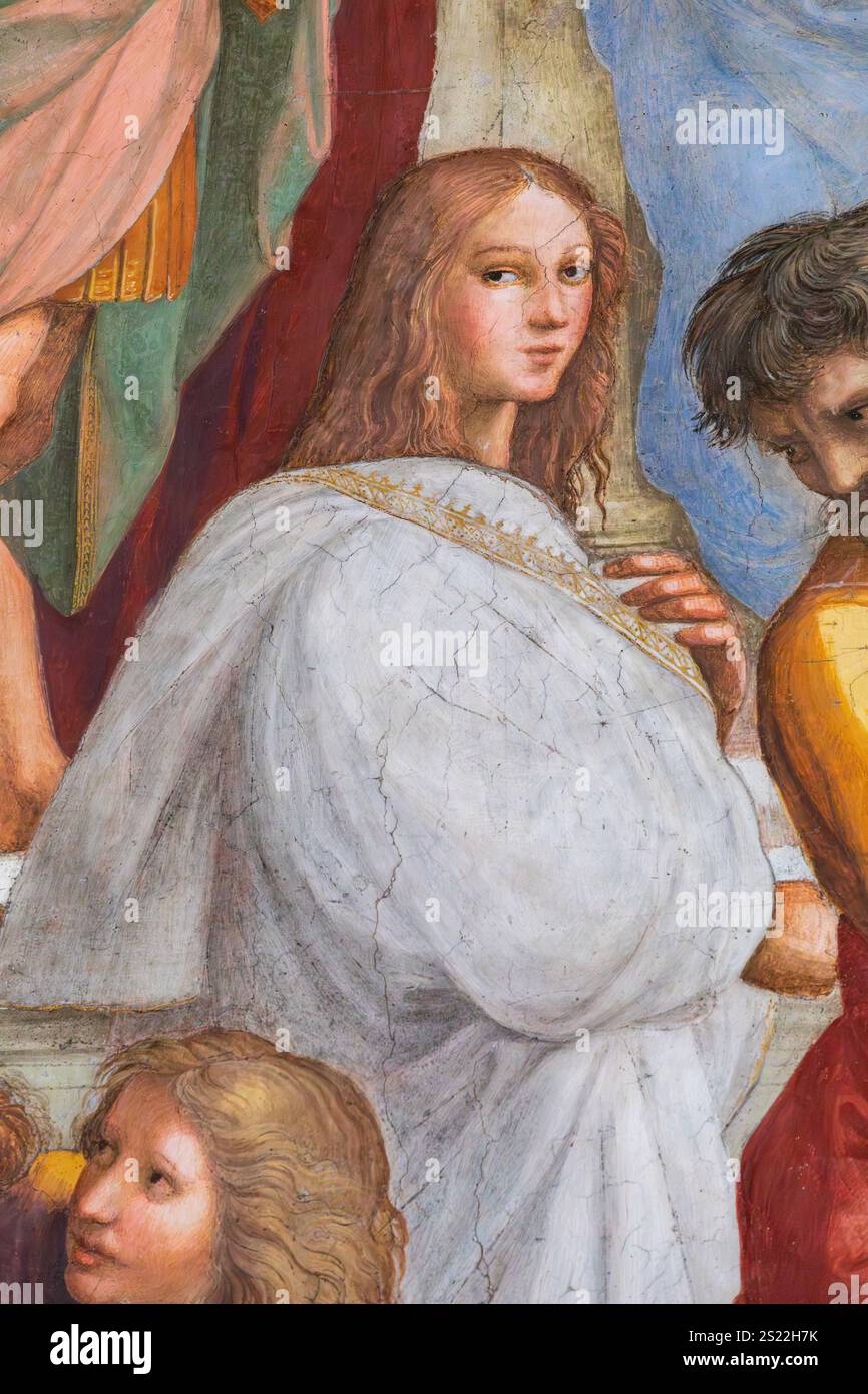 The School of Athens (detail), Hypatia of Alexandria, Stanza della ...