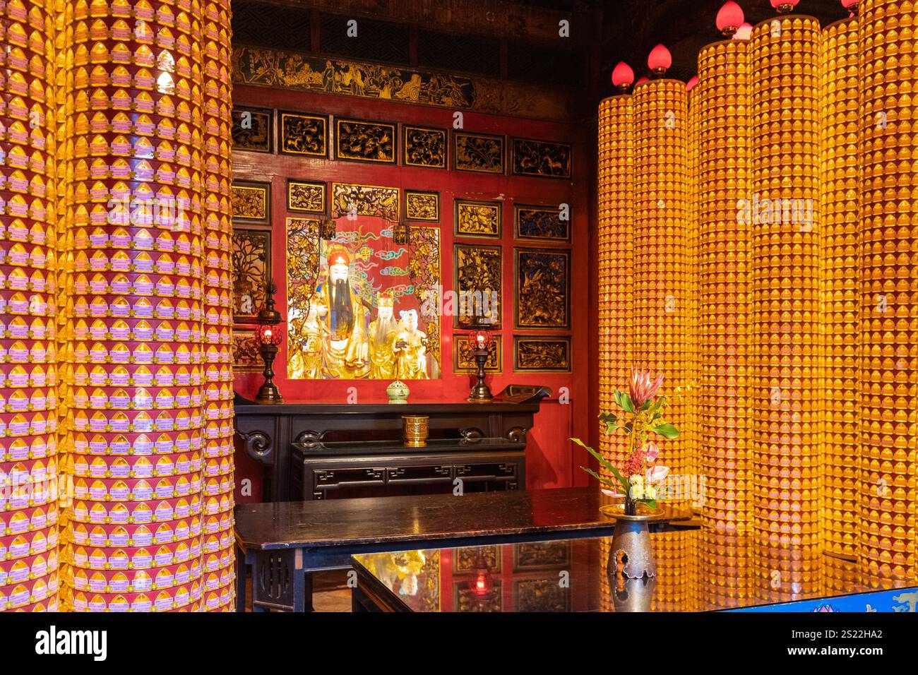 South facing Lungshan Temple is a famous temple in Taiwan and it is for ...