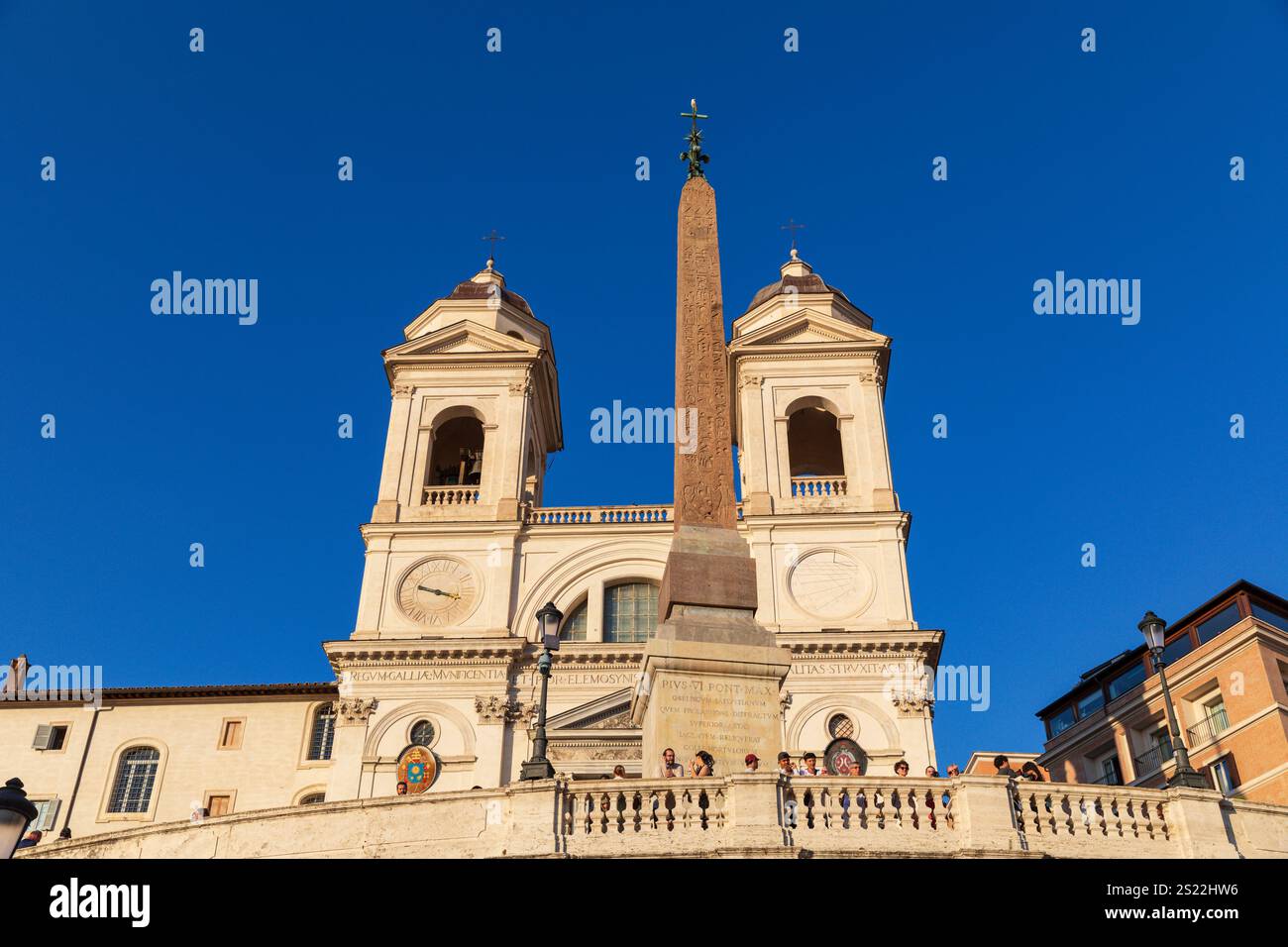 Church of the Trinità dei Monti & Ancient Roman Obelisk, Rome Italy ...