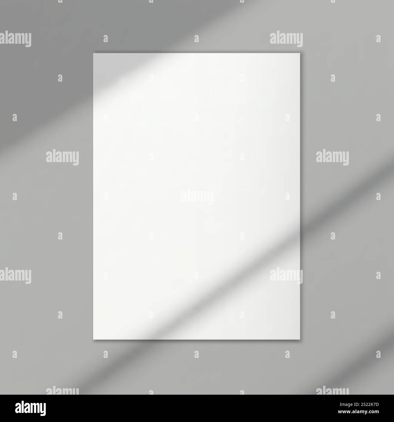 Minimalist poster mockup with soft natural shadow overlays, perfect for ...