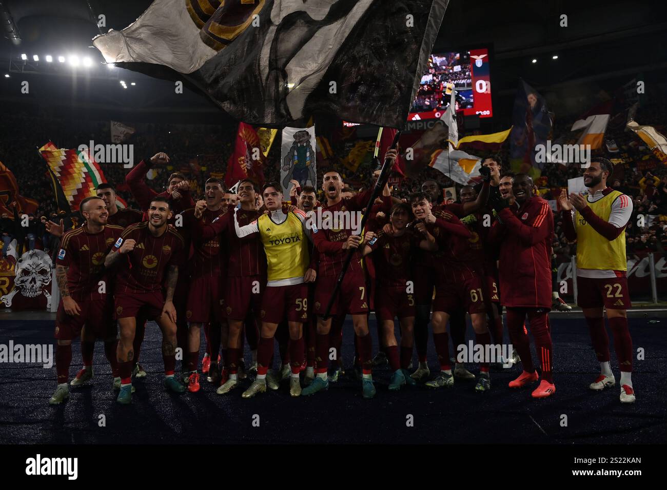 Final joy (Roma) during the Italian "Serie A" match between Roma 2-0 ...