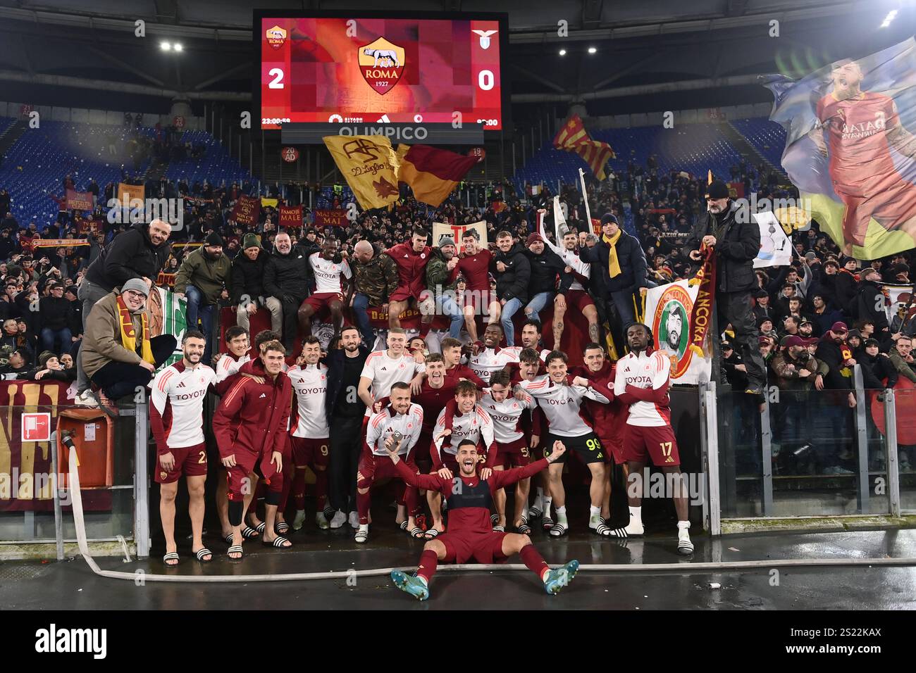 Final joy (Roma) during the Italian "Serie A" match between Roma 2-0 ...
