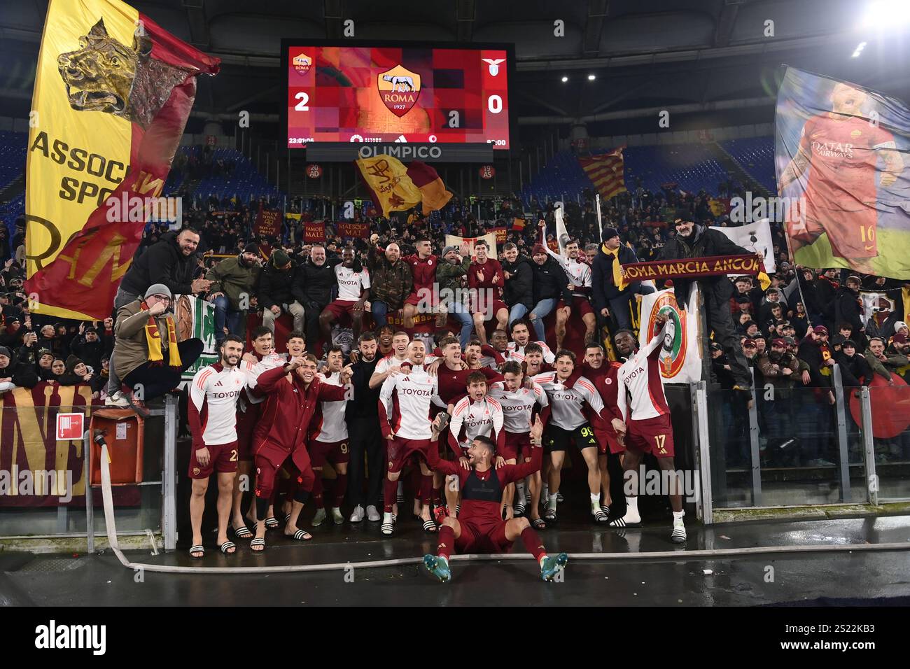 Final joy (Roma) during the Italian "Serie A" match between Roma 2-0 ...