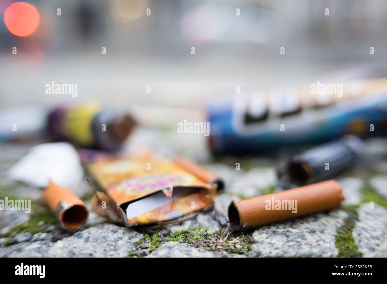 Berlin, Germany. 06th Jan, 2025. Softened fireworks still litter the ...