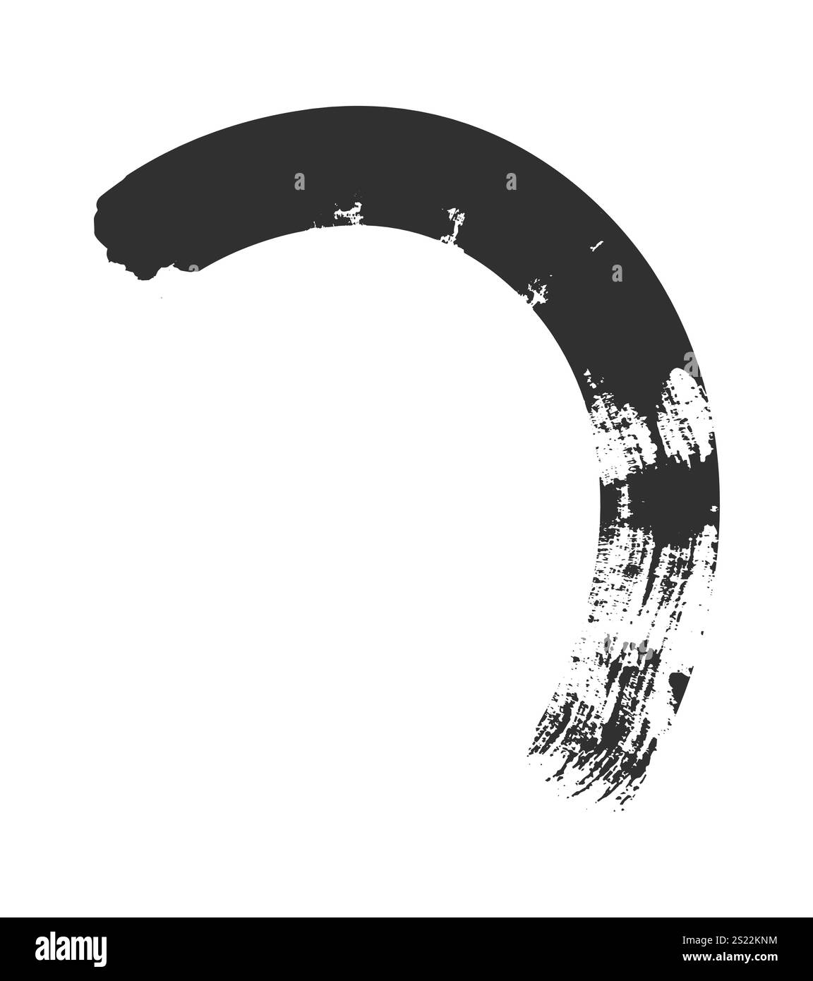 Brush strokes. Ink painting. Set collection. Vector. Black and white ...