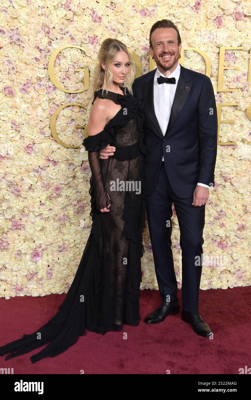 Beverly Hills, USA. 05th Jan, 2025. Jason Segel and Kayla Radomski ...