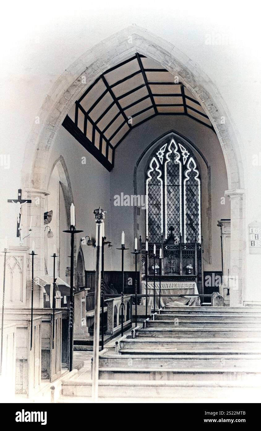 inside of rural church, norfolk, england Stock Photo - Alamy