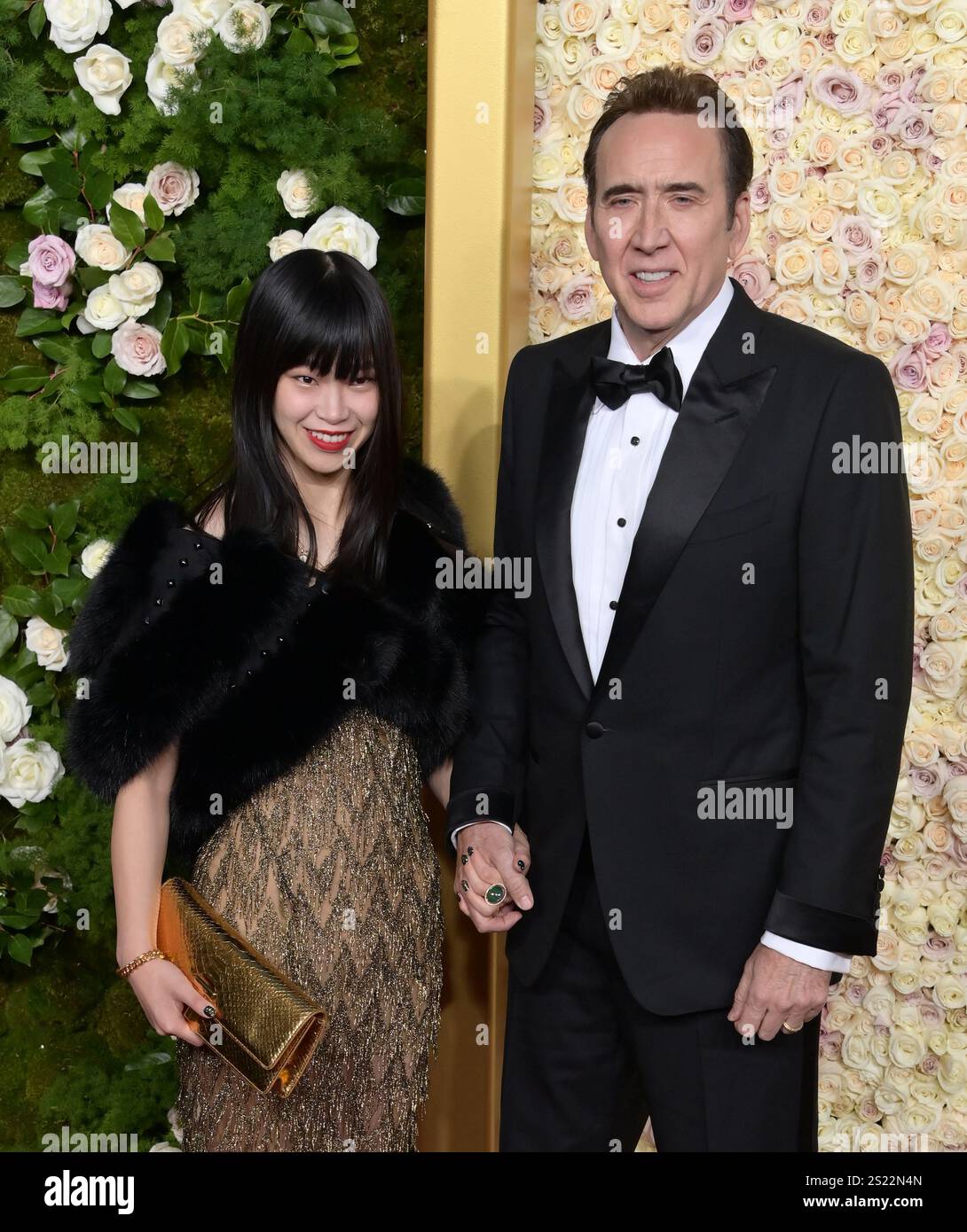 Beverly Hills, USA. 05th Jan, 2025. Nicolas Cage and Riko Shibata ...