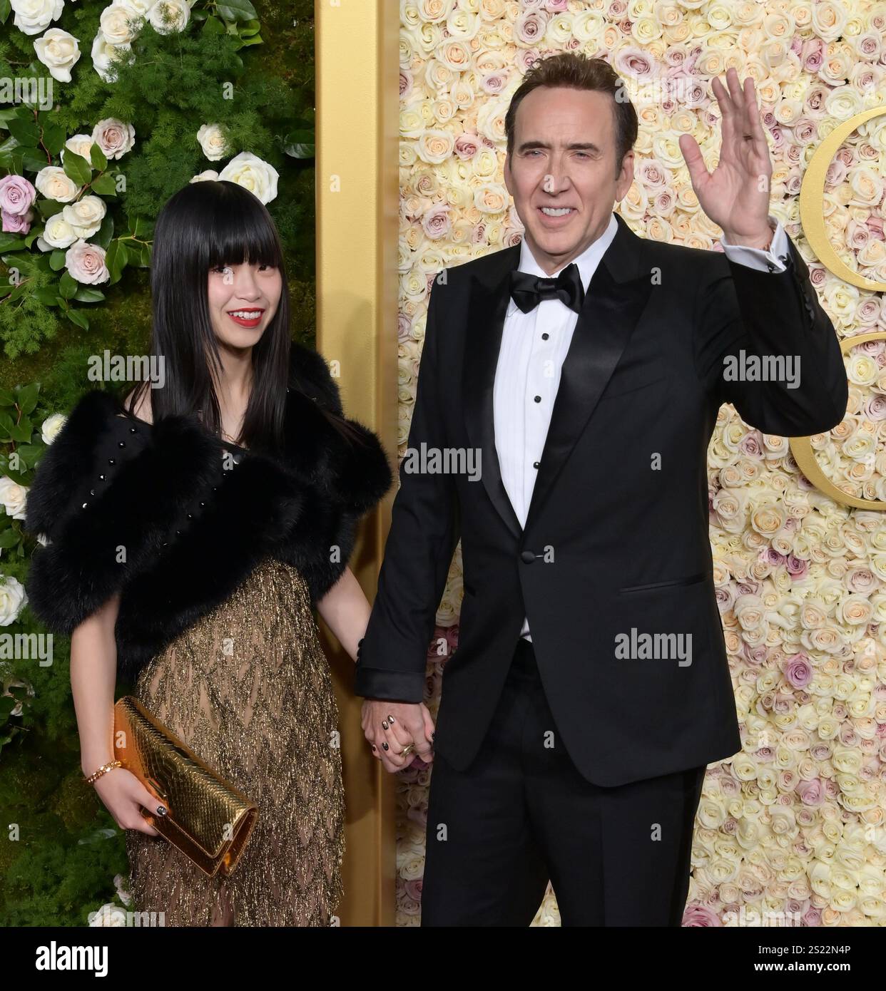 Beverly Hills, USA. 05th Jan, 2025. Nicolas Cage and Riko Shibata ...