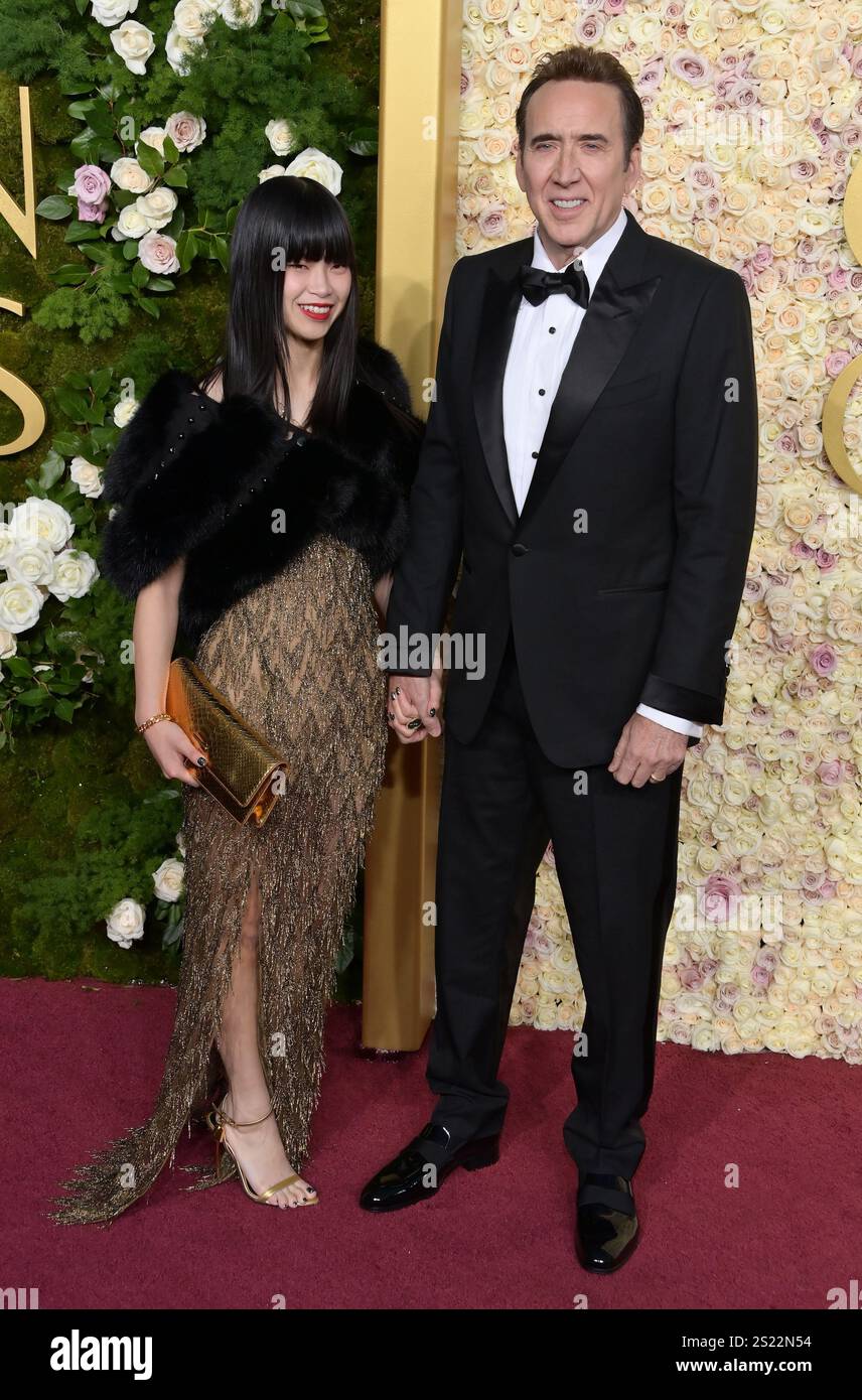 Beverly Hills, USA. 05th Jan, 2025. Nicolas Cage and Riko Shibata ...