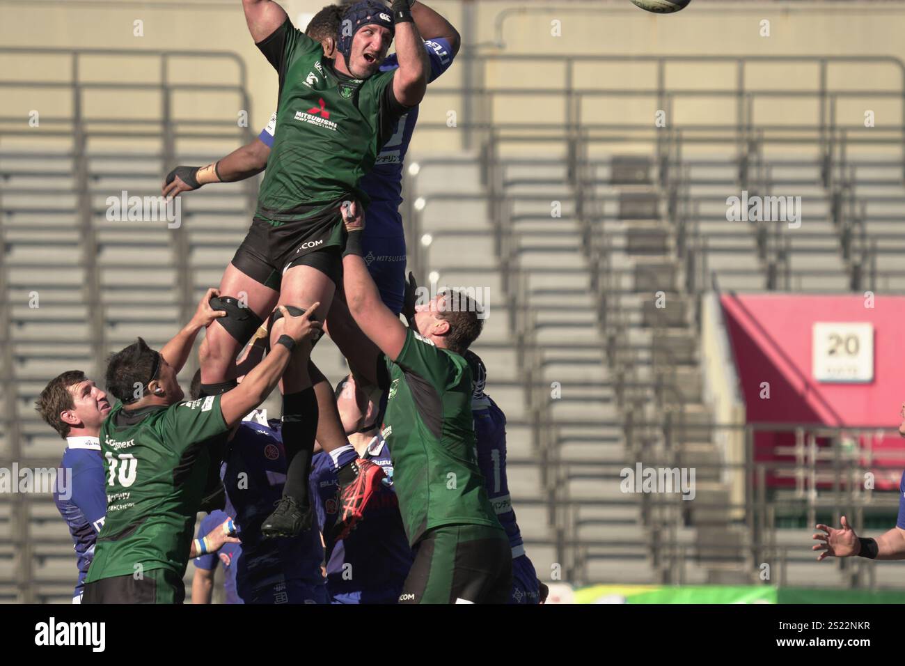 DynaBoars' Linde Makoto Daniel during the 2024-25 Japan Rugby League ...